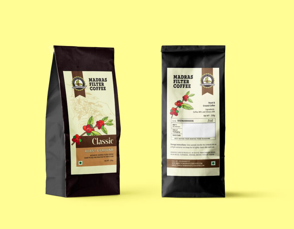 80 Degree - Classic Roast & Ground - Coffee Powder - Madras Filter Coffee